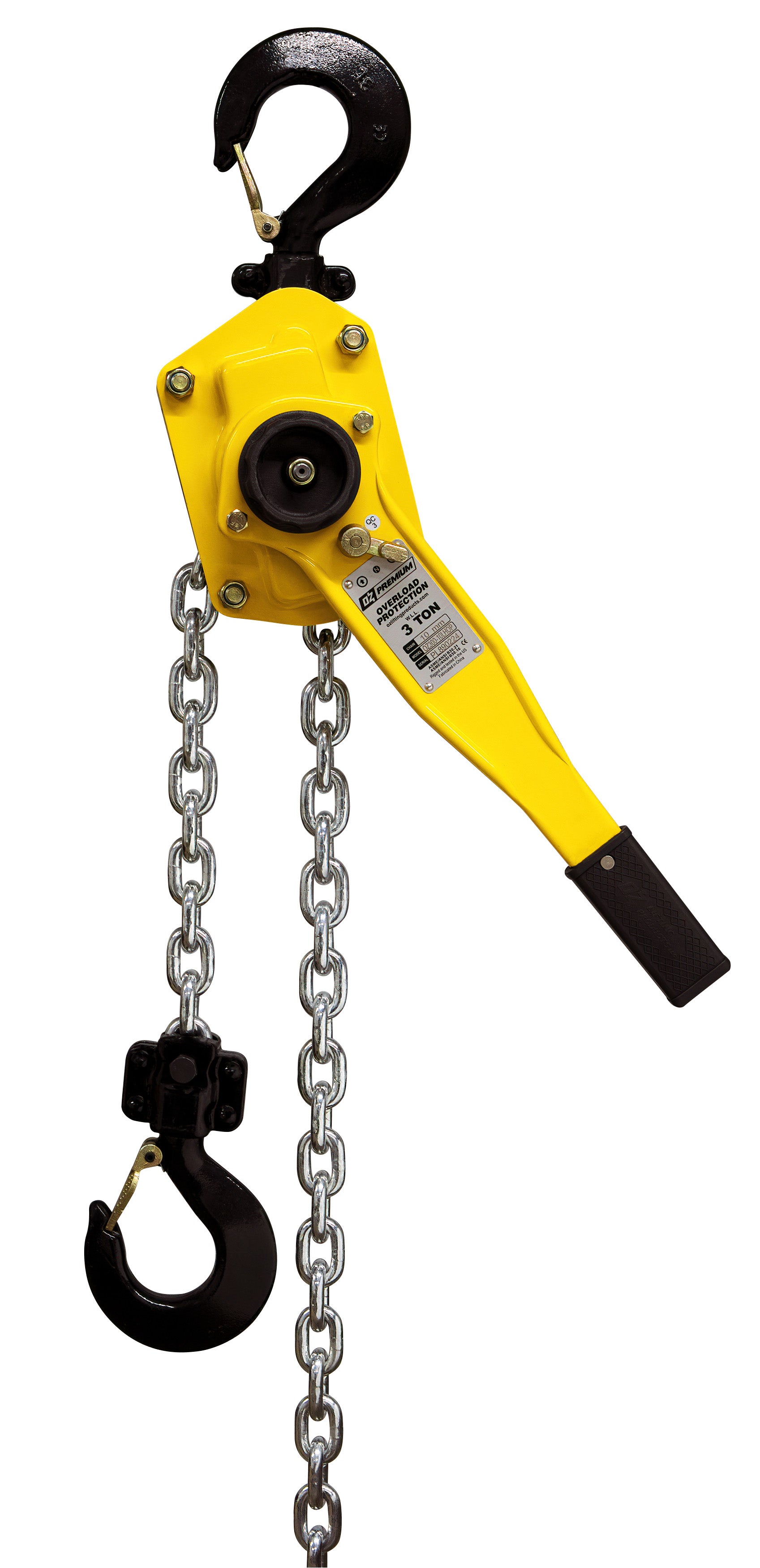 OZ Lifting 6000lbs 3 Ton Premium Lever Hoist 15 ft lift with overload ...